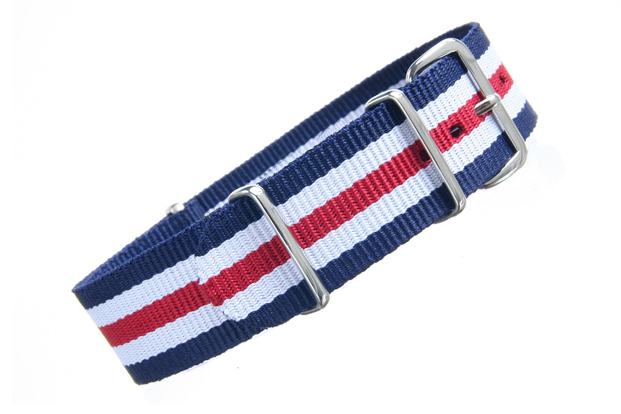 Red, White & Navy NATO Strap - EBC