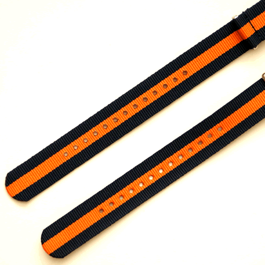Navy & Orange NATO Strap - EBC