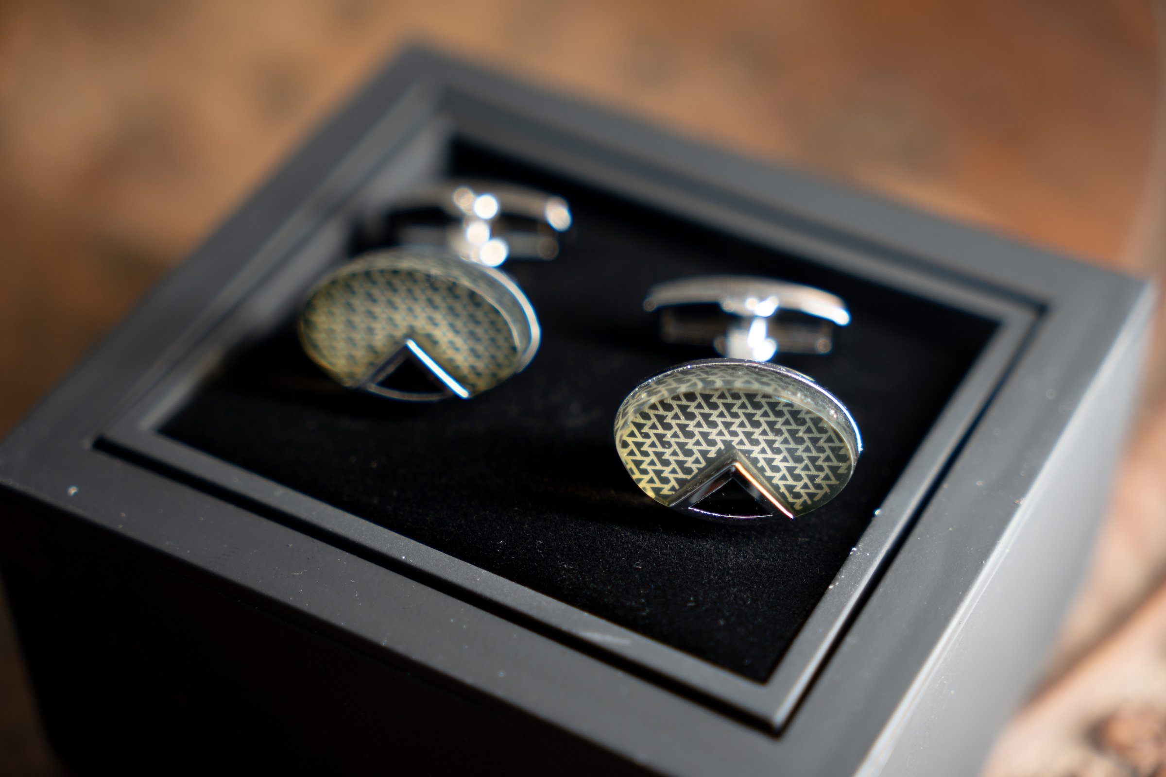 Chrome Matrix Cufflinks - East Bengal Closet